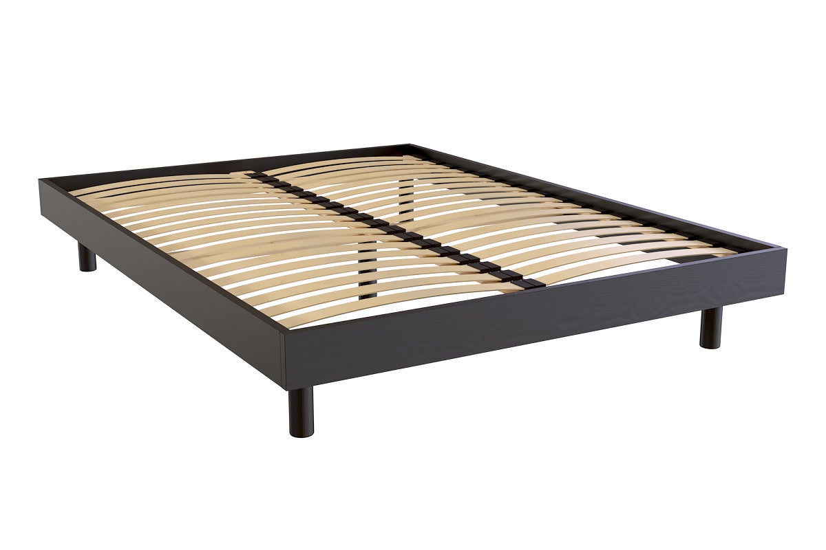 Sommier 160x200 Kit Noé en bois massif 160x200 Noir | Leroy Merlin