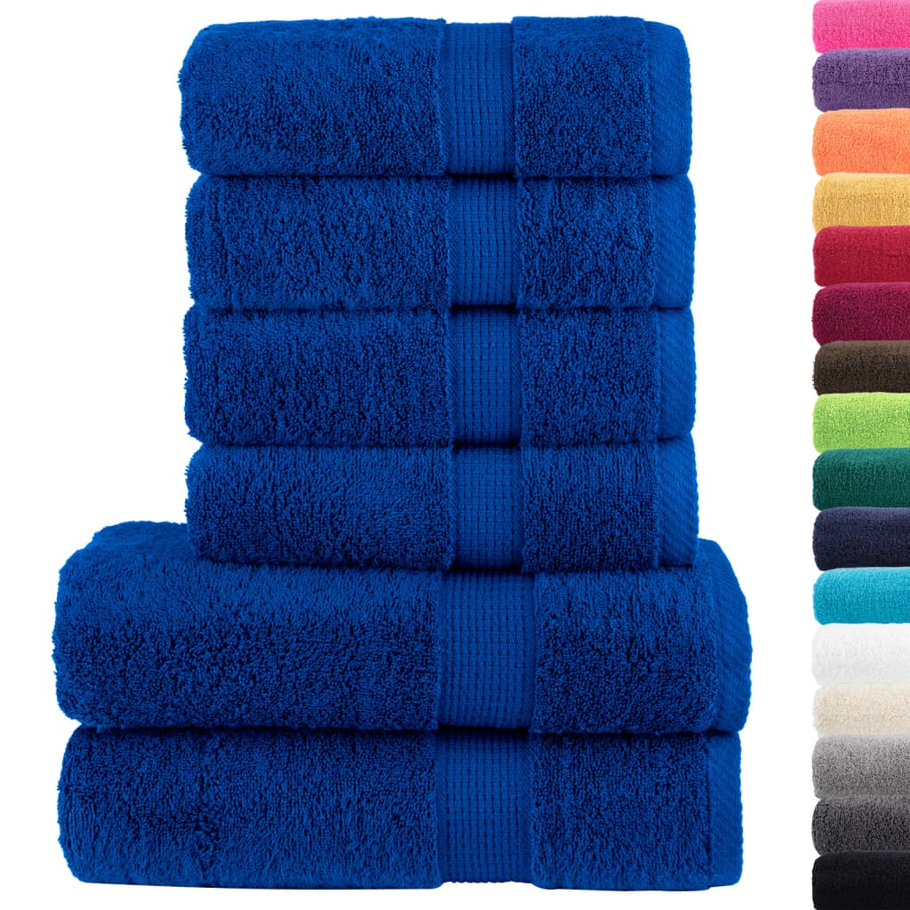 Juego de toallas premium SOLUND 6 unidades azul 600 gsm | Leroy Merlin