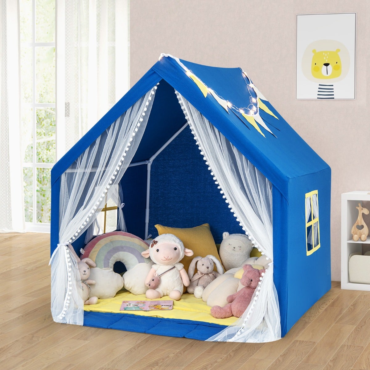 Tienda Infantil de Juegos con Alfombra Algodón y Luces LED Estrelas ...