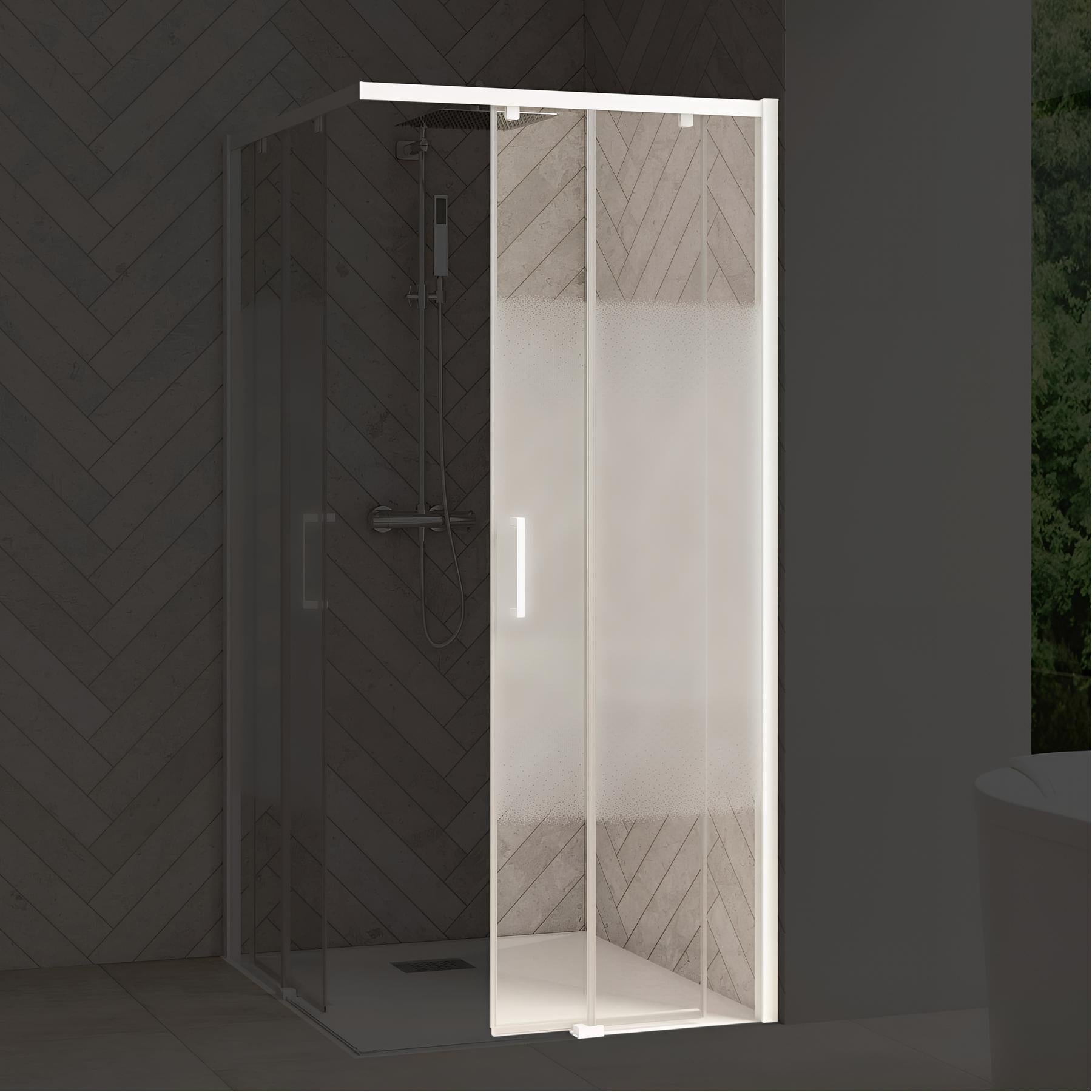 Porte de douche coulissante KINEDO Smart Design extensible de 157 à ...