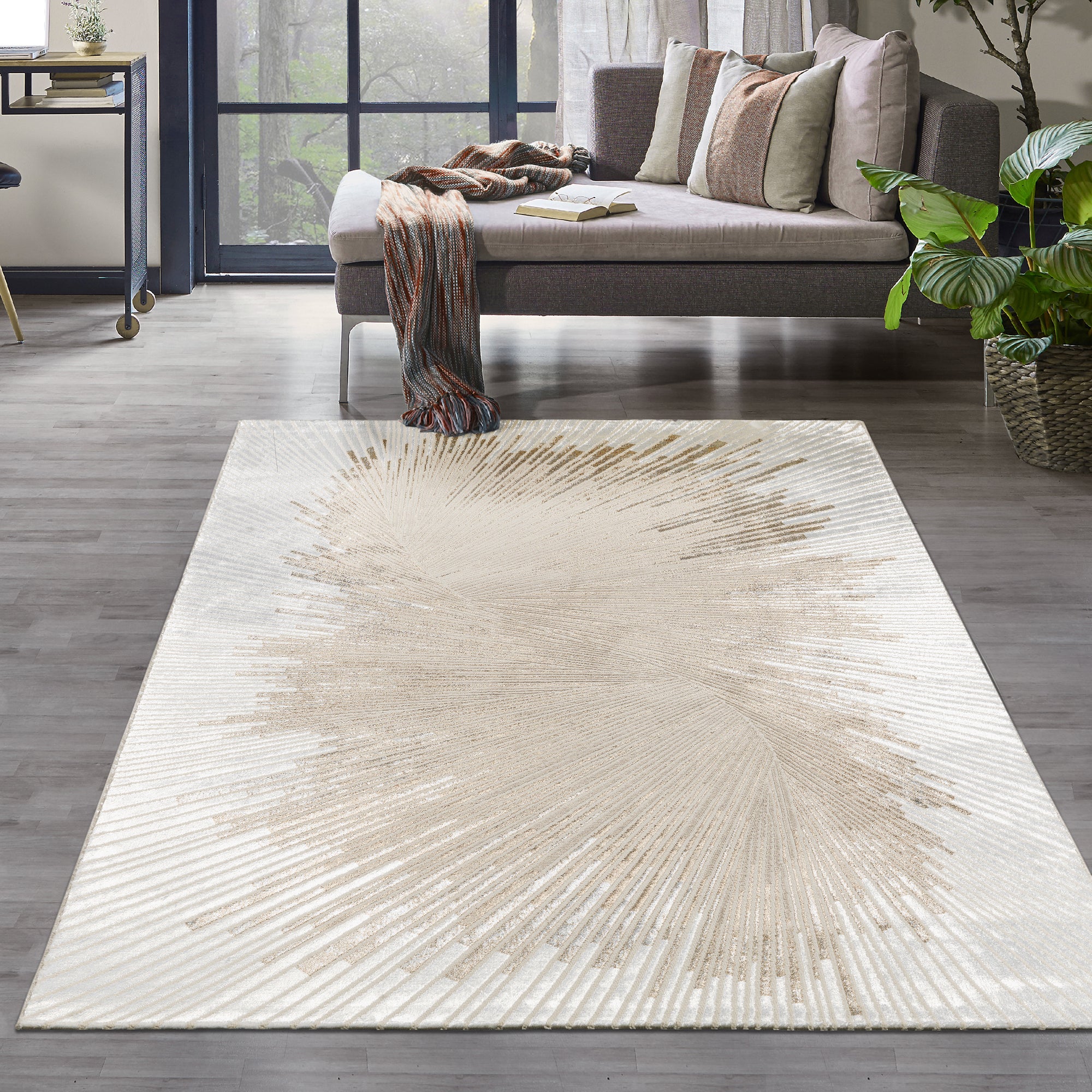 The carpet Mila tapis moderne salon, élégant brillant à poils courts ...