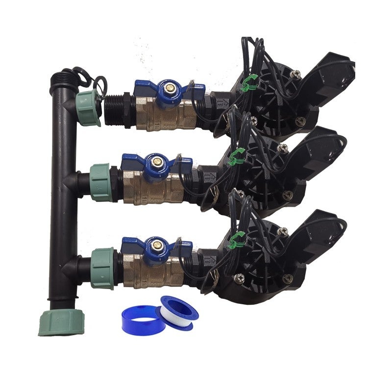 Système d'arrosage automatique de jardin à 3 zones avec électrovanne ...