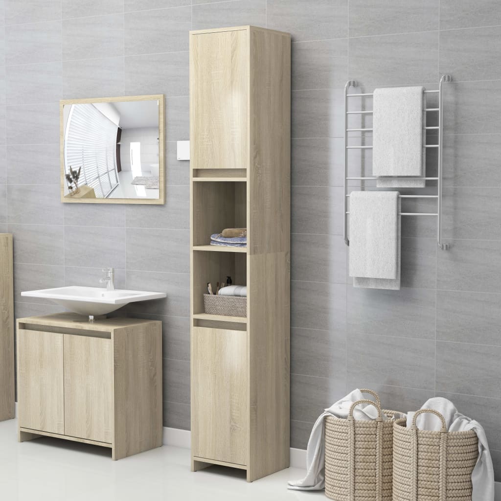 Mueble de baño roble Sonoma Madera contrachapada | Leroy Merlin