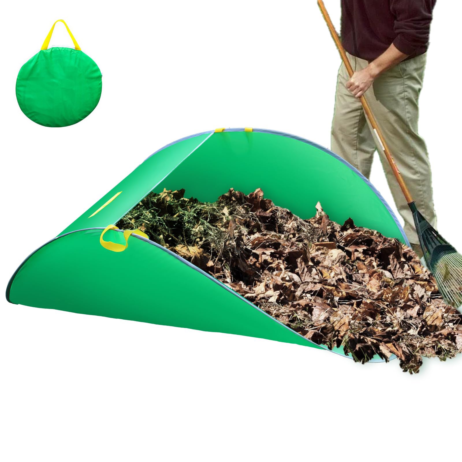 1 recolector de hojas de 144 cm, bolsa de hojas plegable, recolector de ...