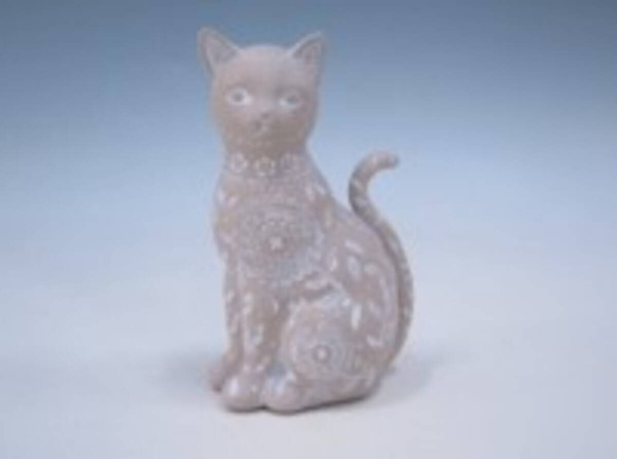Statuette chat "Lindo" beige H18,5cm - Atmosphera créateur d'intérieur ...