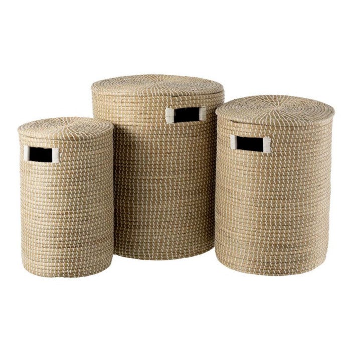 Lot de 3 Paniers Déco "Zostère" 56cm Naturel | Leroy Merlin