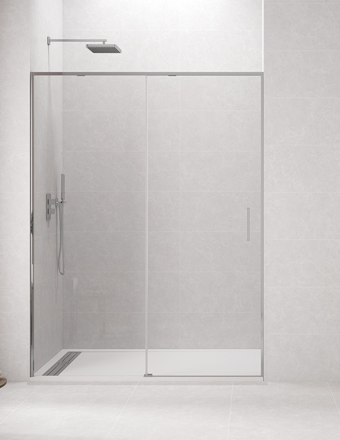 Cabine Paroi de douche avant ALLSTONE CETUS 1+1, sans profil inférieur ...