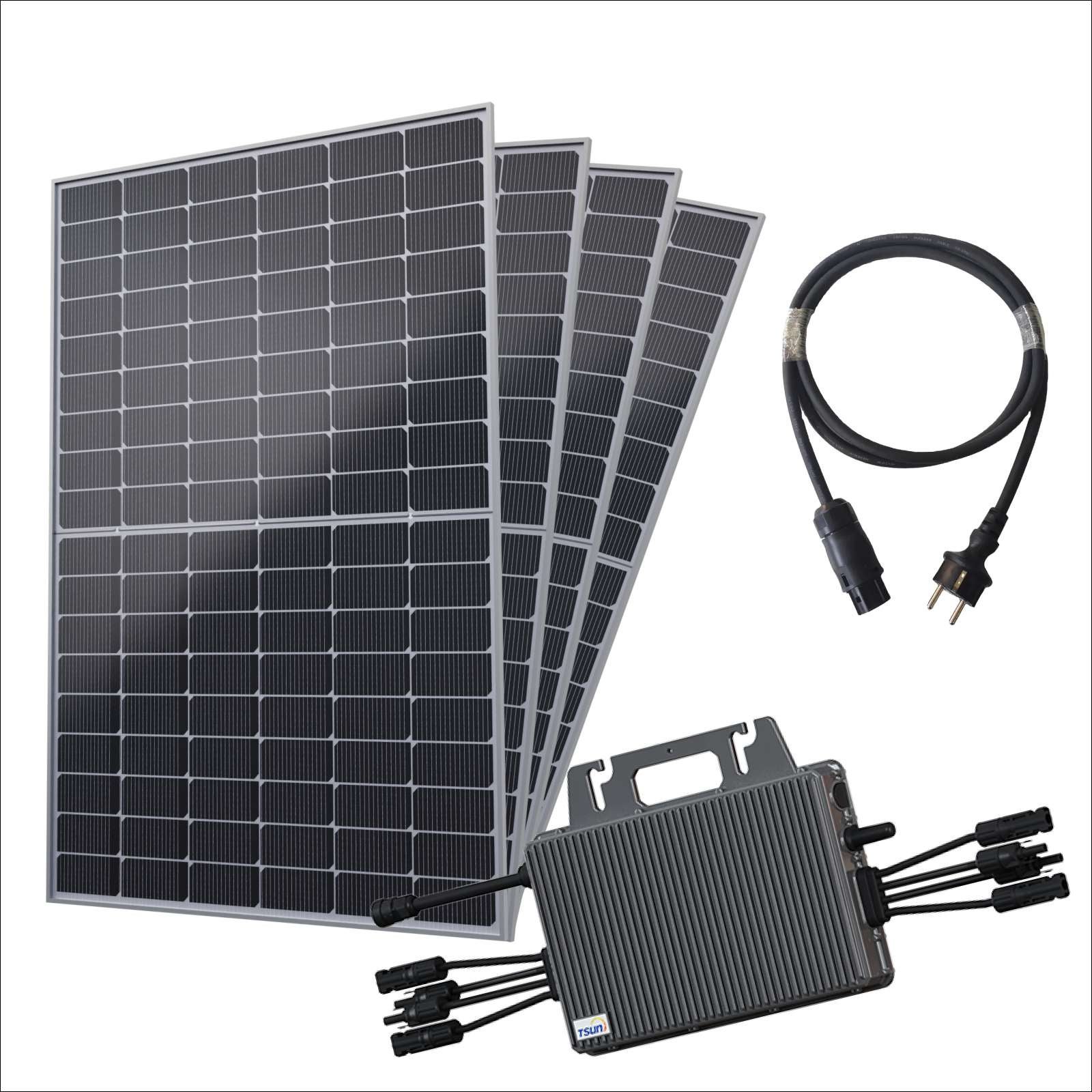 Robinsun®️ Kit solar 2000 Wall | 4x 440 Wp Panel solar QN Solar Silver ...