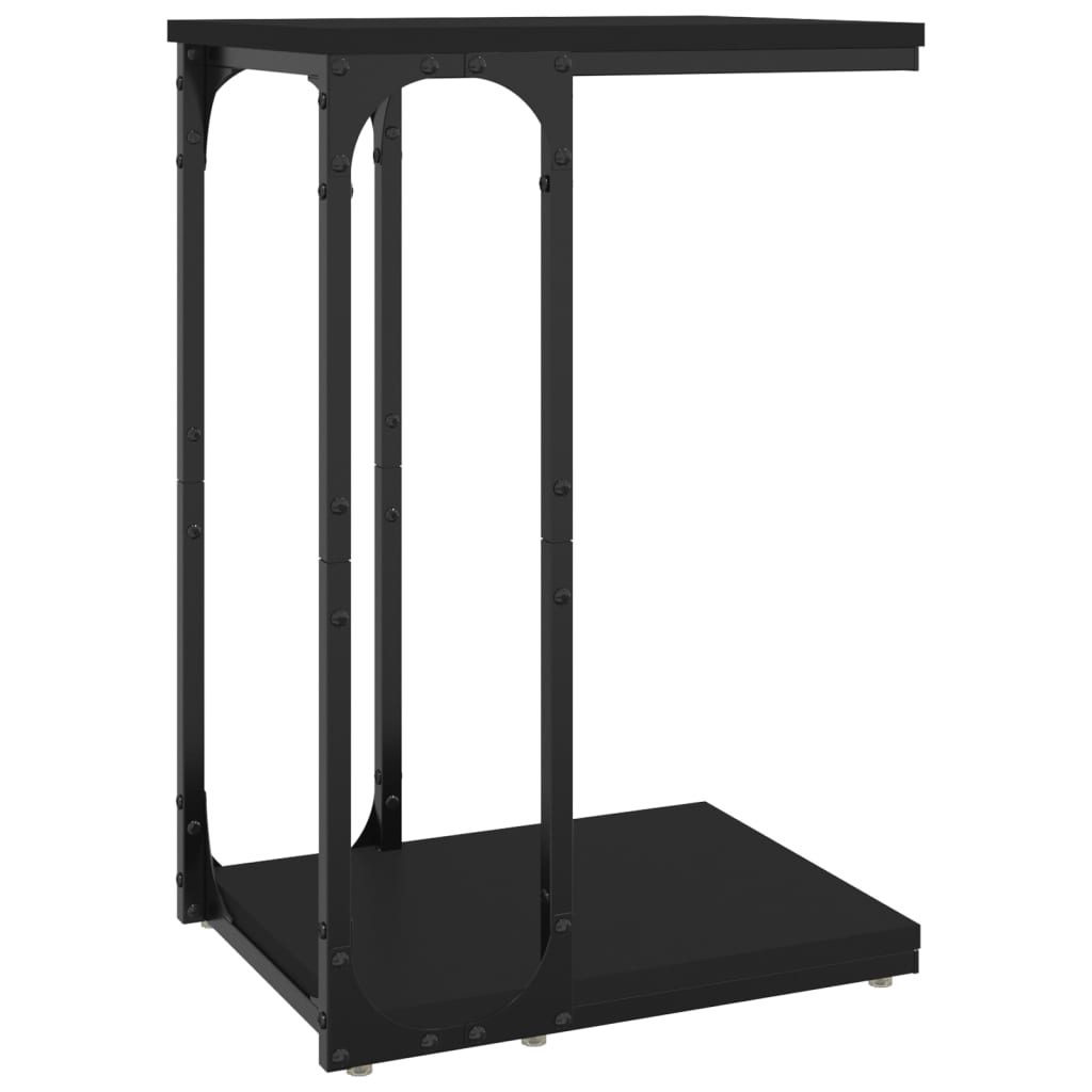 Table d'appoint en contreplaqué noir 40x30x60 cm - COMFORTXL | Leroy Merlin