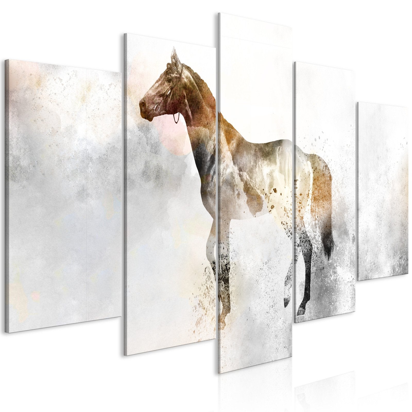 Tableau Fiery Steed (5 Parties) Large - 200 x 100 cm | Leroy Merlin