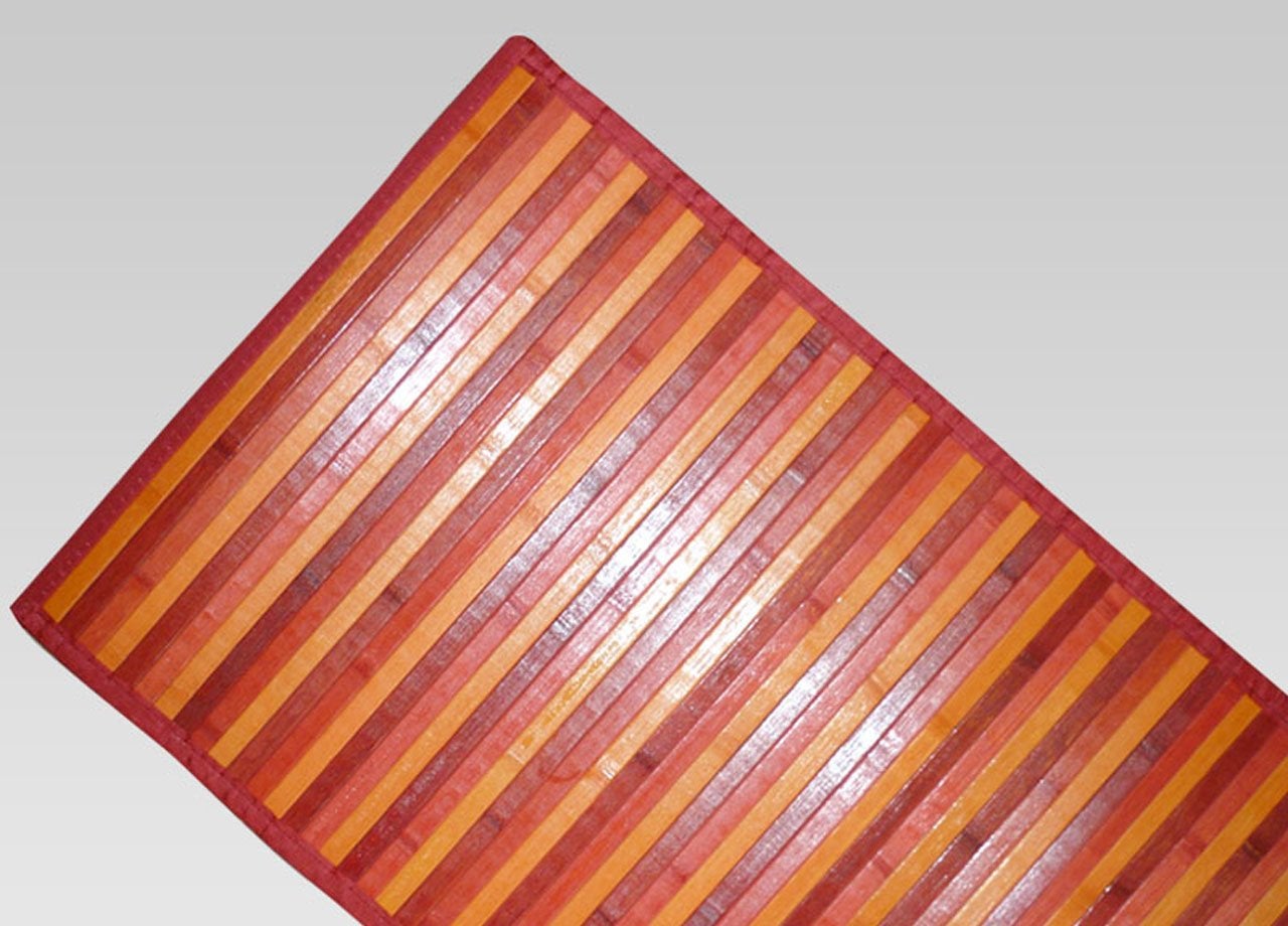 BIANCHERIAWEB Tappeto Bamboo Degradè Rosso, Passatoia cucina 50x180 cm ...