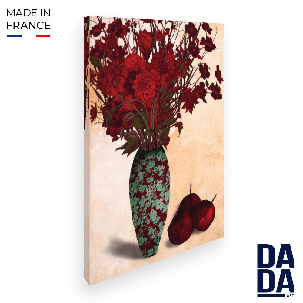 Toile Vase fleuri / 100x140cm / Fabriqué en France / DADA ART | Leroy ...
