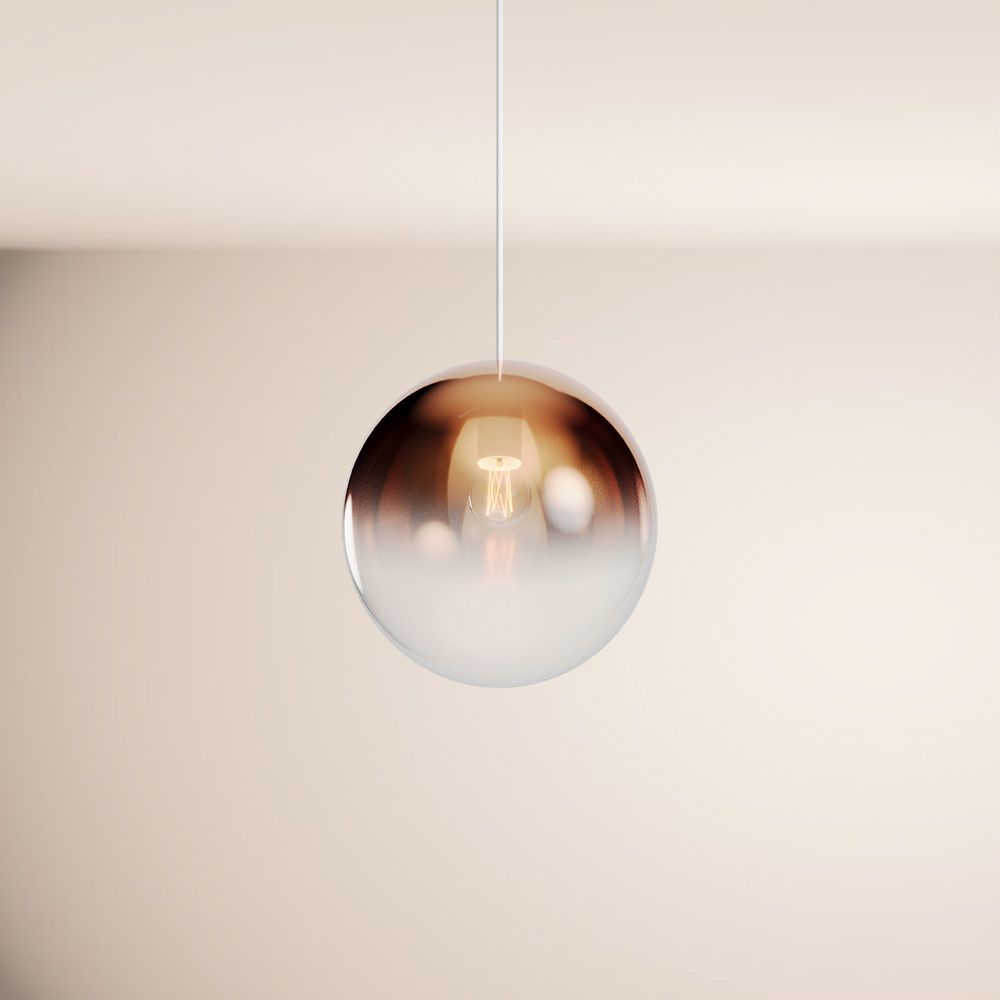 S.luce - Lámpara colgante Orb Glass Globe Gallery, 500 cm, color cobre ...