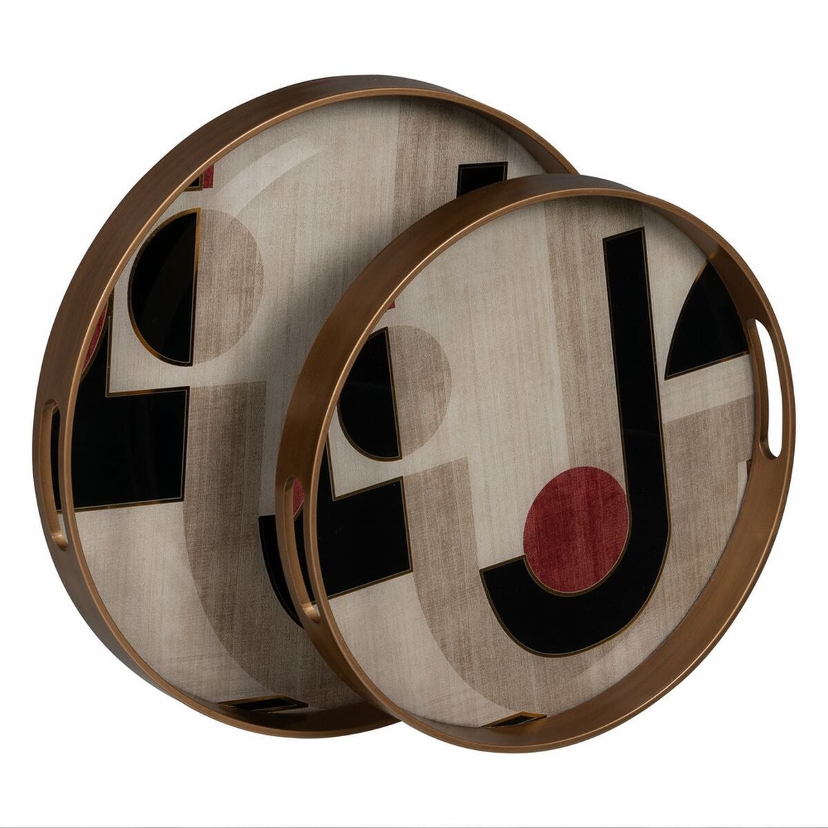 Plateau apéritif PVC Verre Abstrait 42 x 42 x 4,2 cm (2 Unités) | Leroy ...