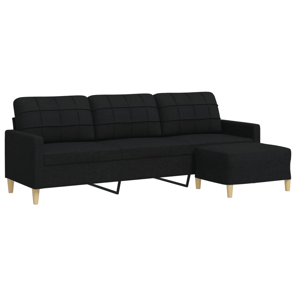 Sofá de 3 plazas | Sofá de salón | Sofá de descanso con taburete de ...