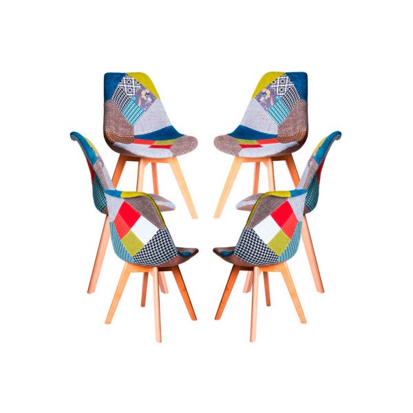 Pack 6 Sillas Synk Patchwork - Patchwork colores | Leroy Merlin