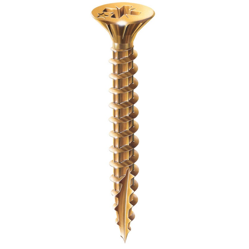 Vis à bois agglomérés Pozidrive acier bichromaté 4X40 boîte de 500 ...