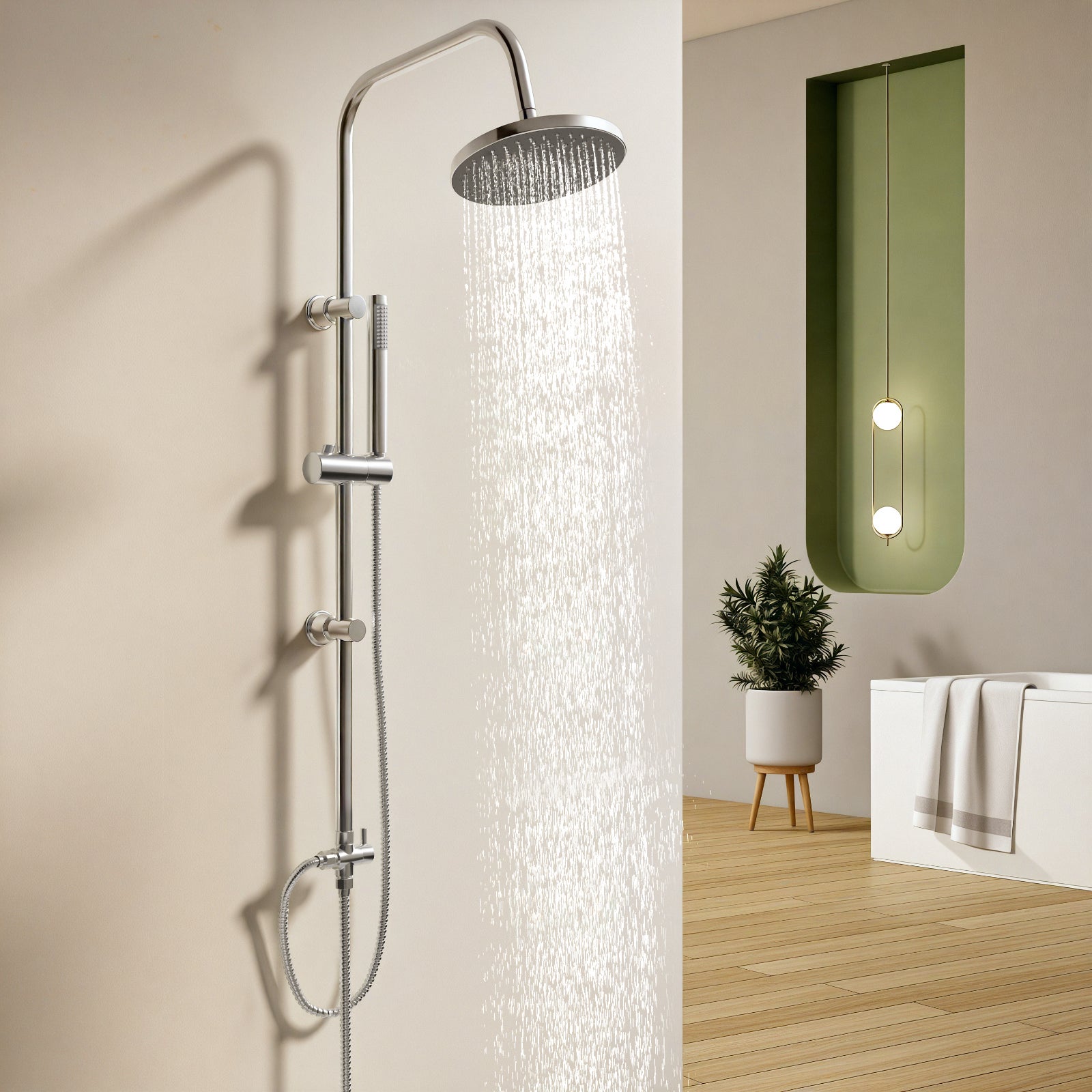 S'AFIELINA Système de douche en acier inoxydable Mélangeur de douche ...