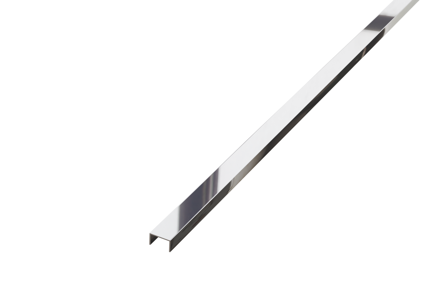 Perfil en U de acero inoxidable 2440cm x 20mm x 9mm - plata pulida ...