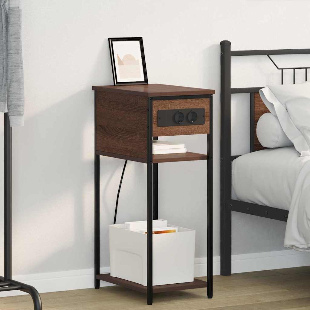 Armario de Noche Roble Marrón 41 x 28 x 76 cm | Leroy Merlin