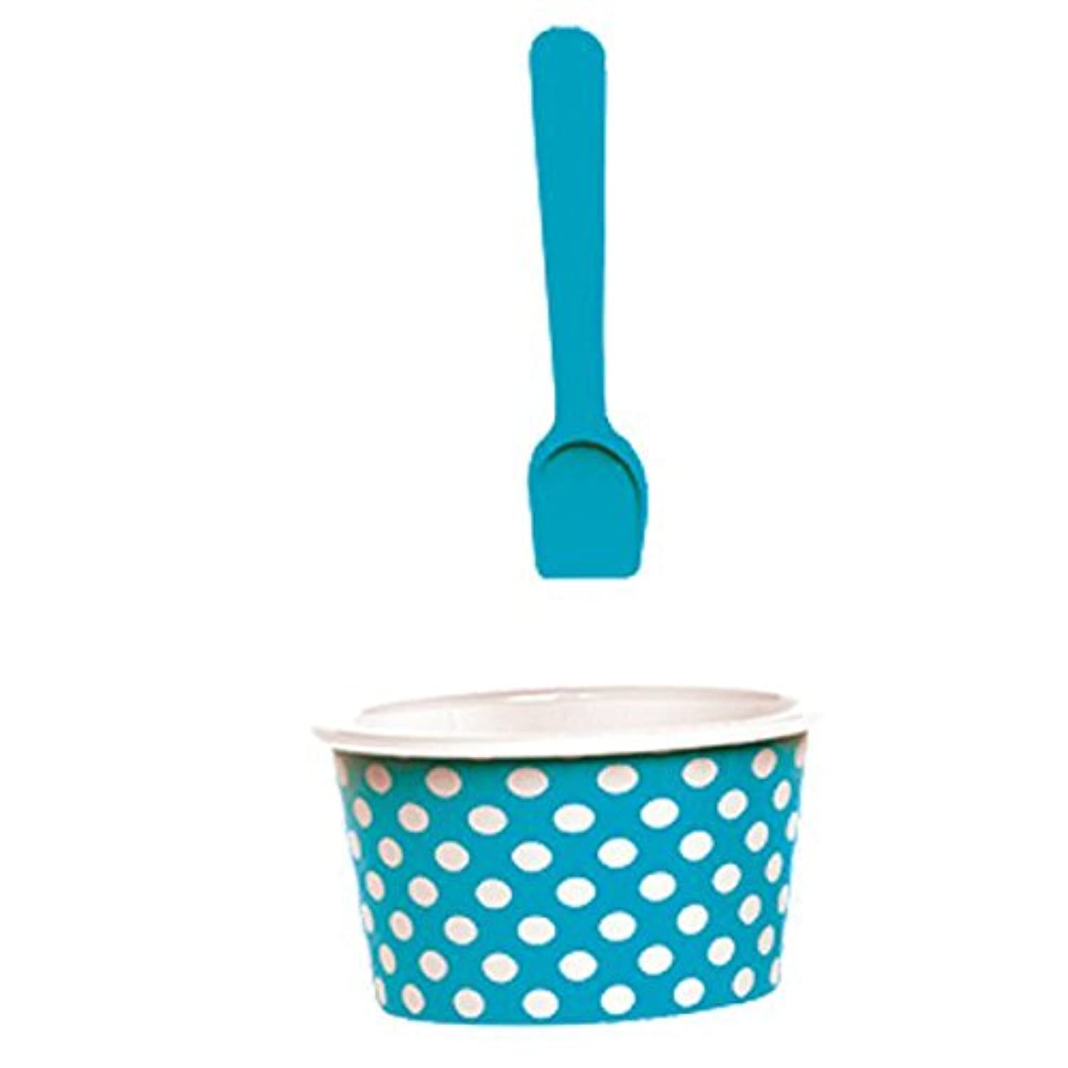 Zak Dotty Coppa Gelato Ø 8 cm con Cucchiaio da Gelato, Blu/Bianco ...