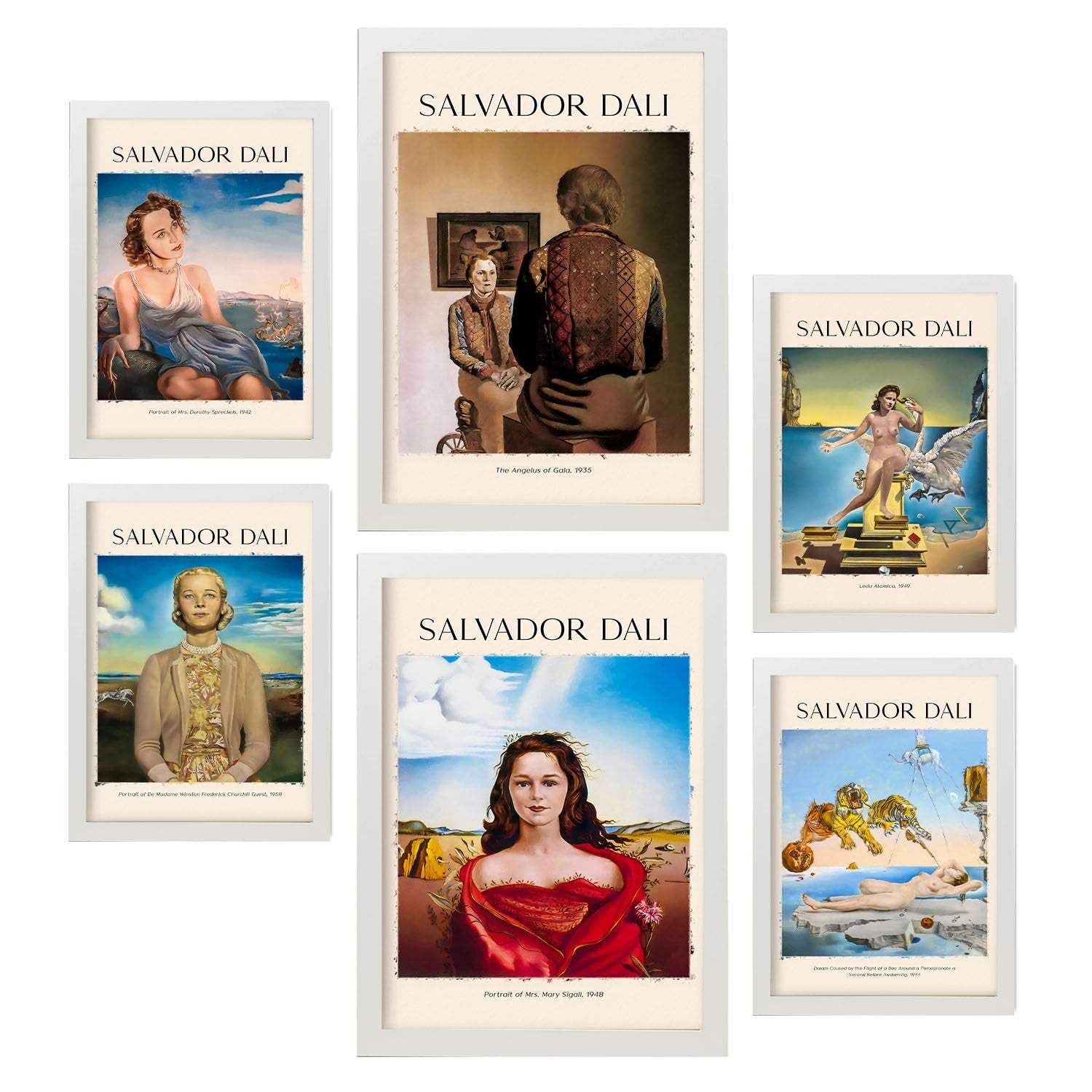 Affiche Ensemble 6 Salvador Dali 2 Collection D'œuvres Tableaux ...