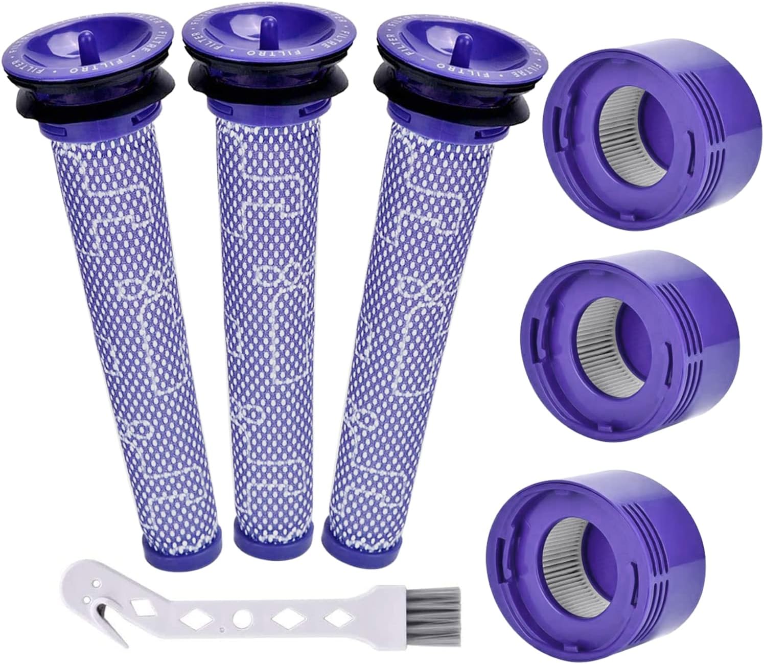 Filtro para Dyson V8, 3 prefiltros y 3 postfiltros para aspiradora ...