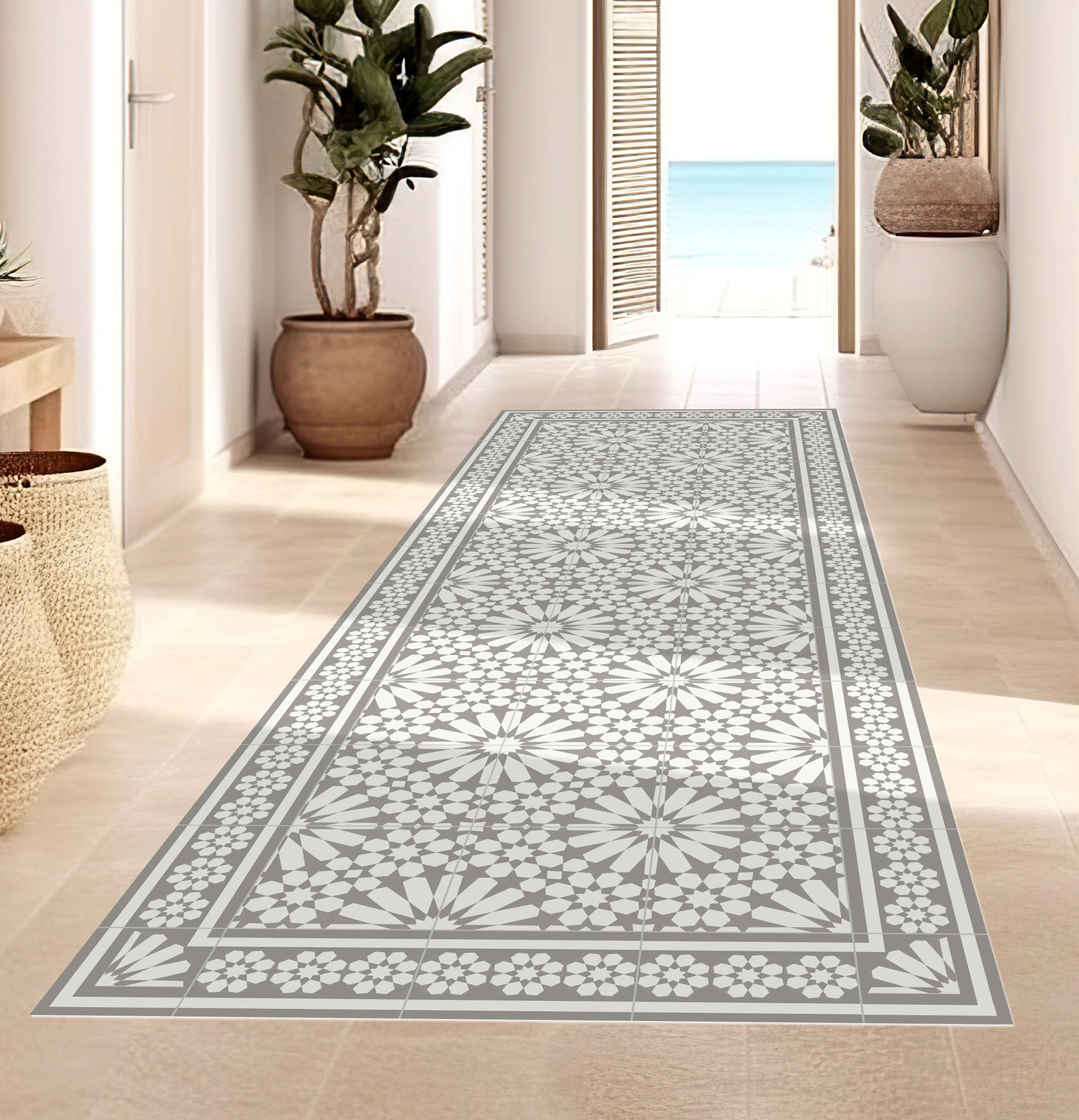 Alfombra De Vinilo Samara Beis 80x300 Cm Leroy Merlin