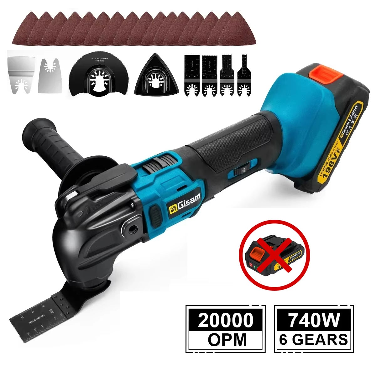 Outil oscillant sans fil pour batterie Makita 18 V, outil à moteur sans ...
