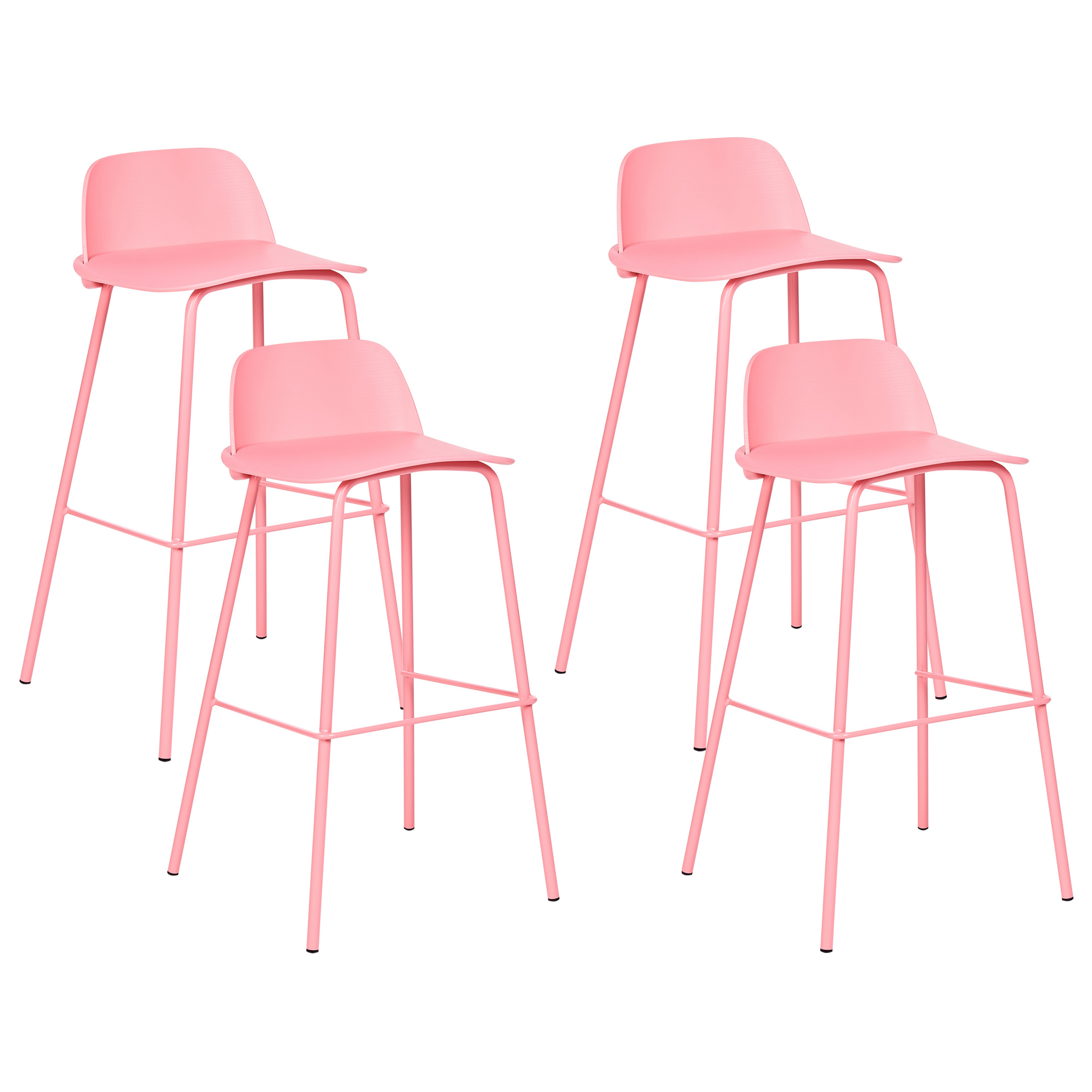 Lot de 4 chaises de bar MORA Rose pastel | Leroy Merlin