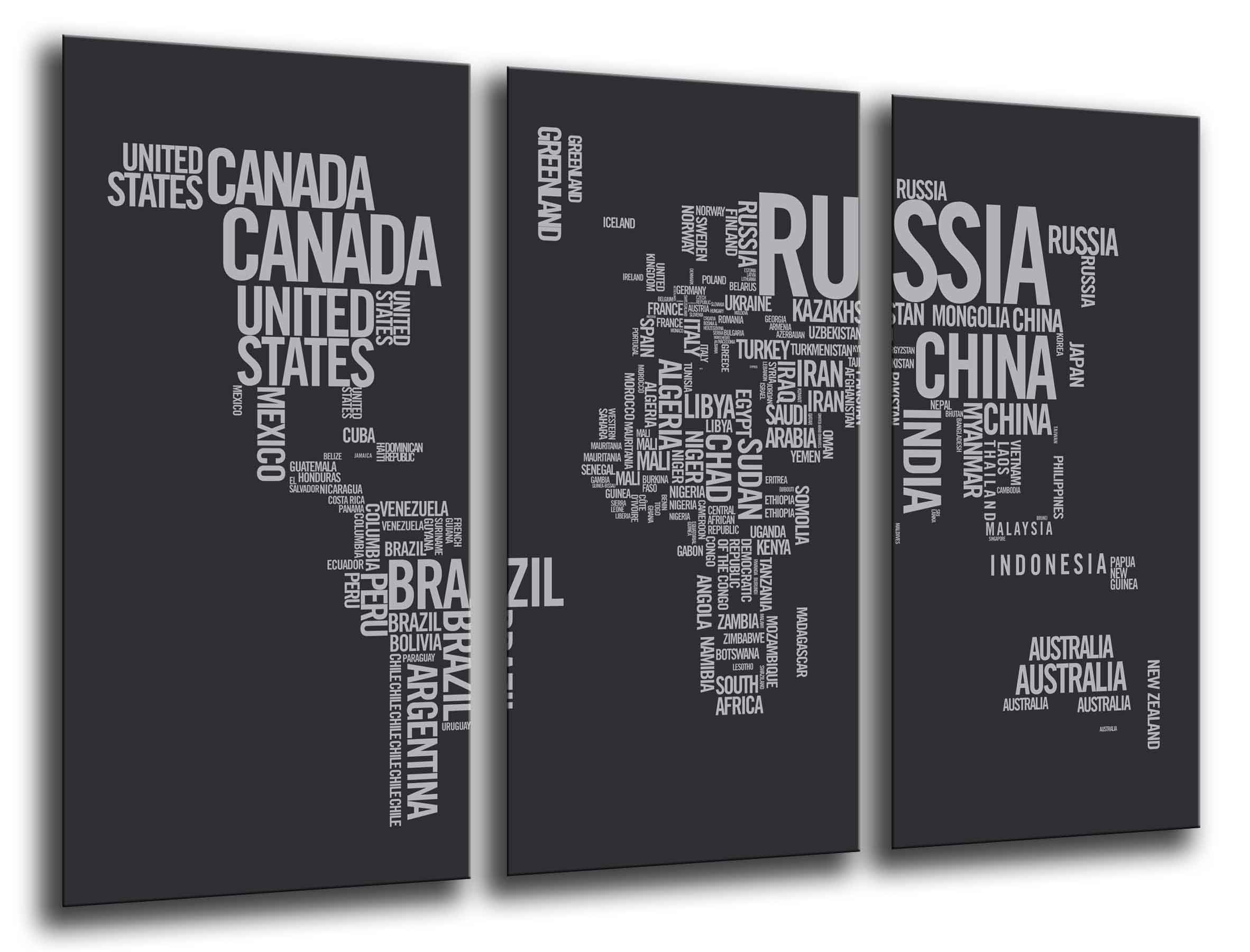 Set de posters Mapa Mundial, Mapa Mundi, impresión digital alta calidad ...