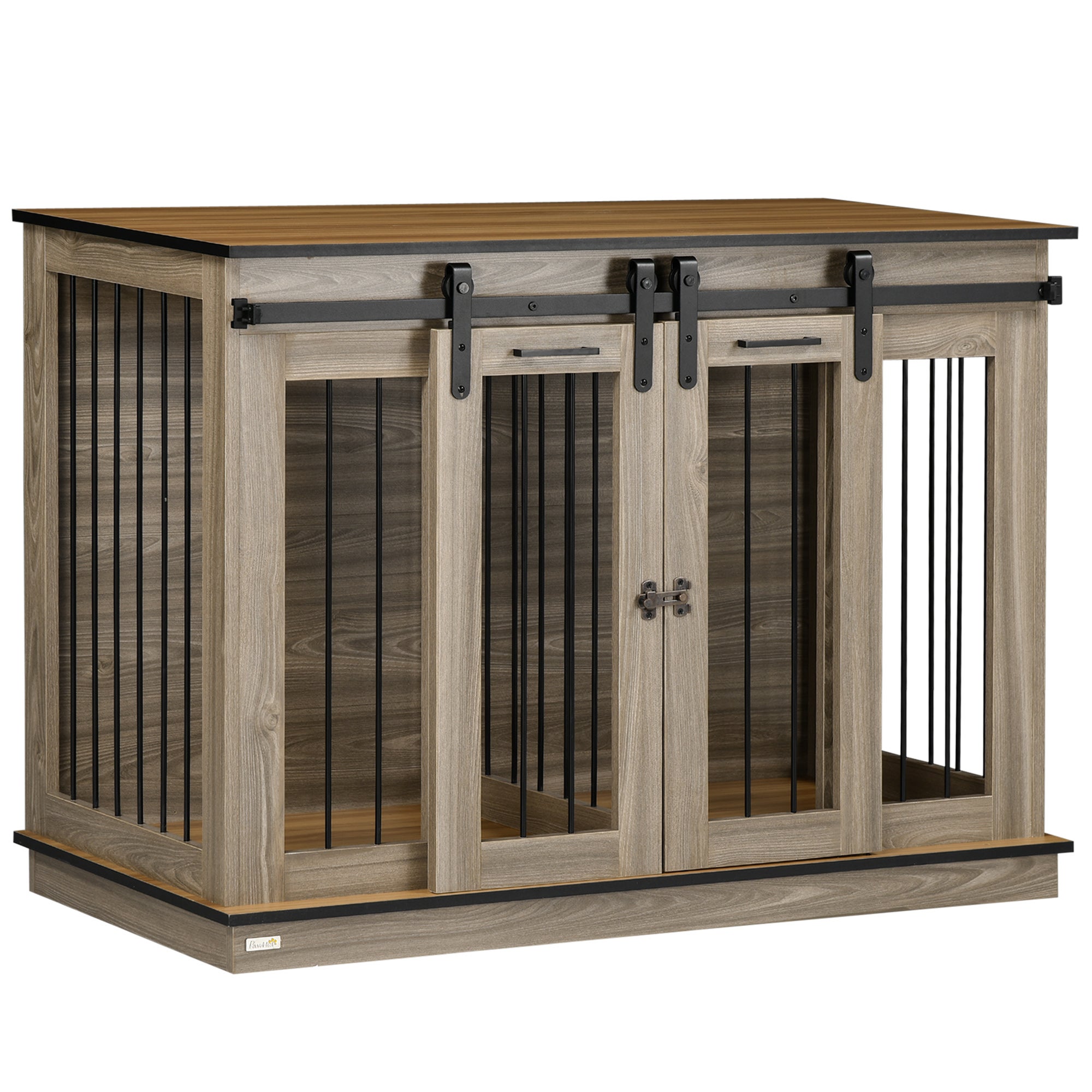 Grand Cage/Box pour Chien 120×60×88,5 cm, Style Rustique Chêne ...