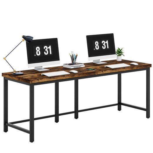 Tribesigns 200*60*76cm doppia scrivania per computer, scrivania extra ...