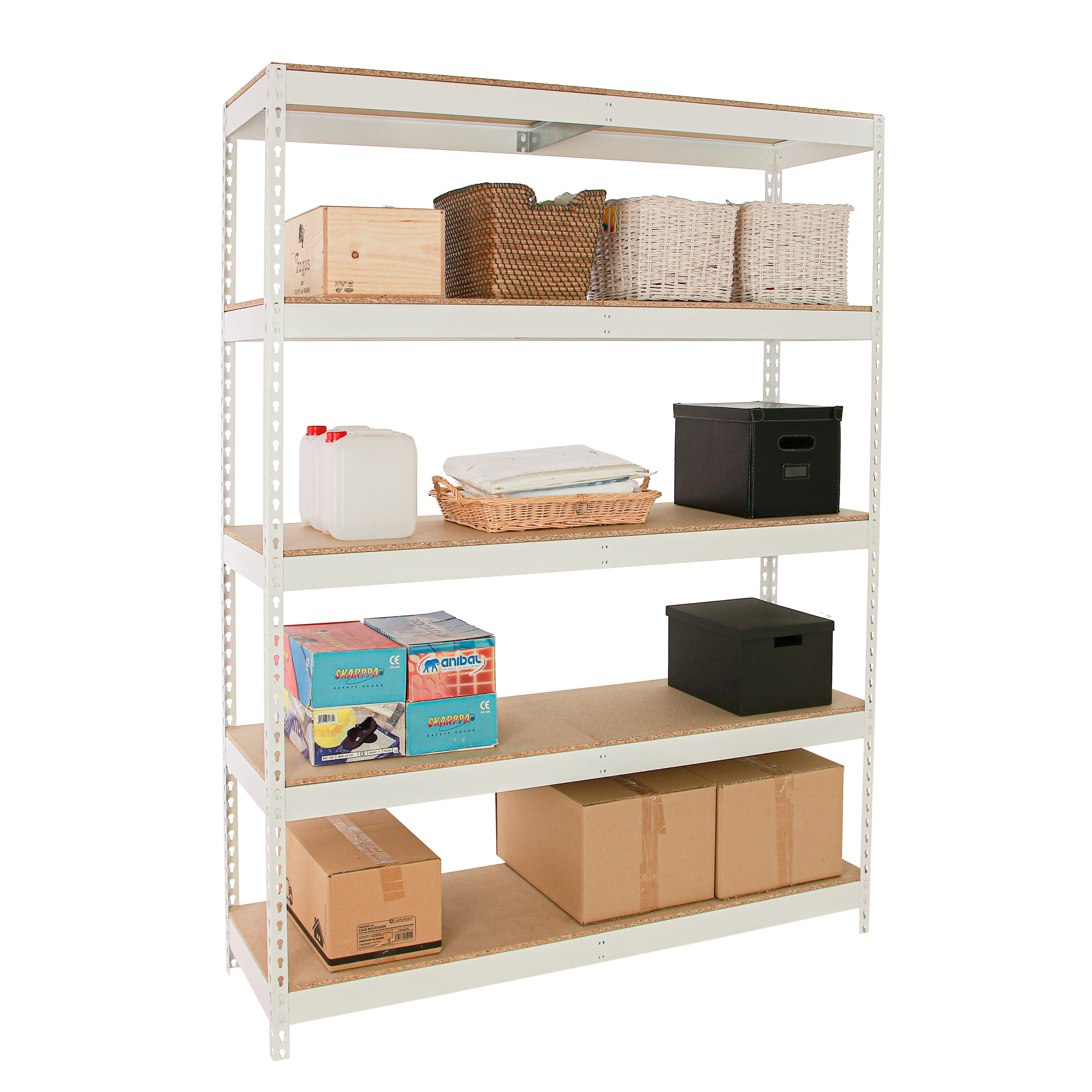 SimonRack Rayonnage Industriel 3000x1500x600, 5 Niveaux en Bois, 400 kg ...