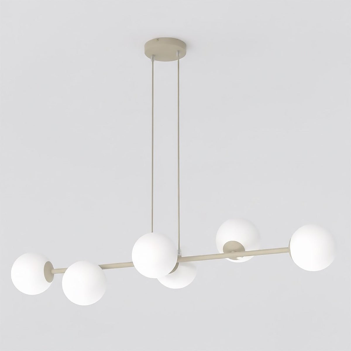Lampada a sospensione Magnus in acciaio moka e vetro opale | Leroy Merlin
