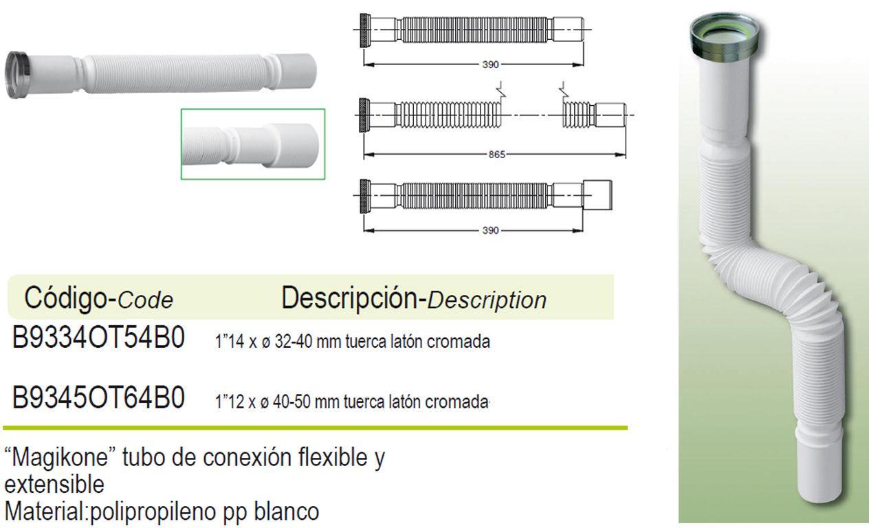 Tube flexible PRHIE 1-1/2x40-50 avec écrou Magikone 35006 | Leroy Merlin
