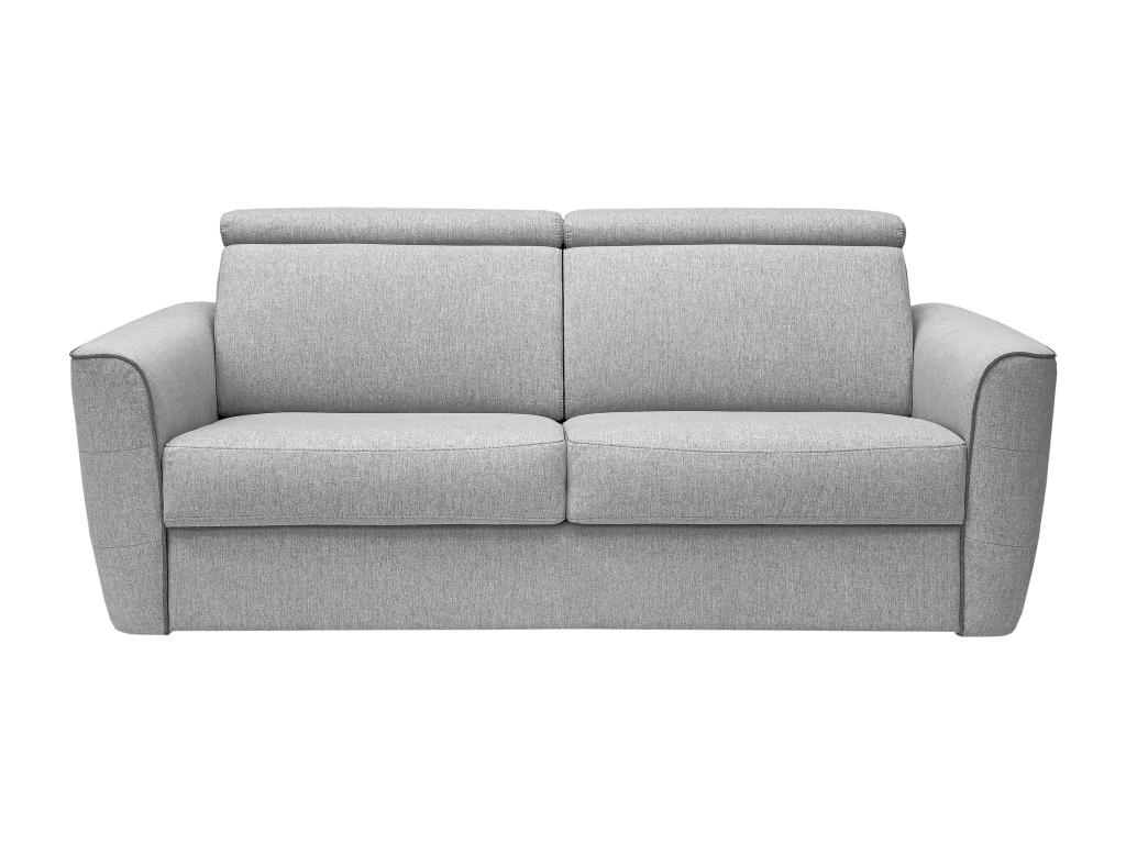 Canapé 3 places convertible express en tissu gris clair - couchage 140 ...