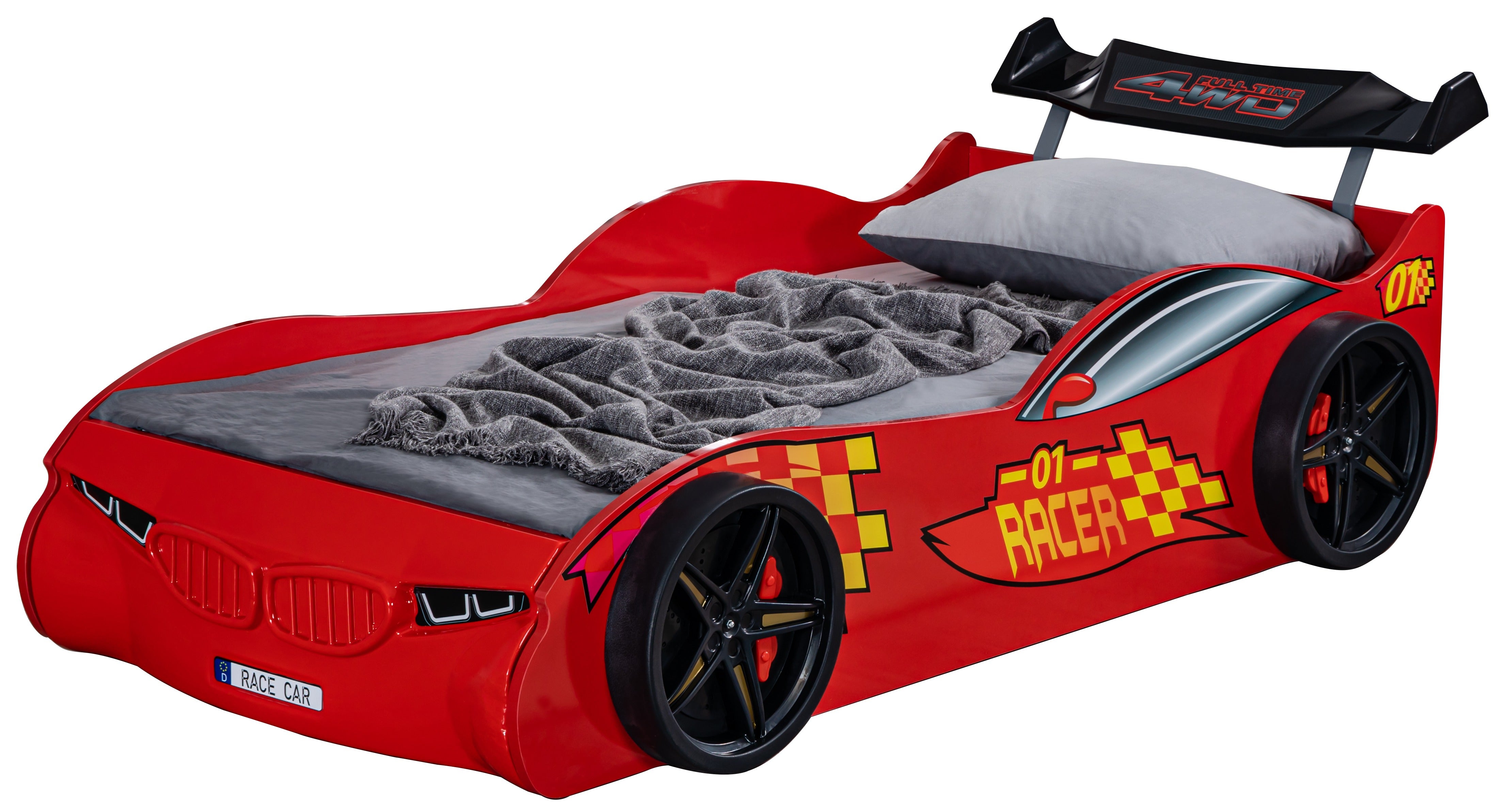 Lit voiture de sport rouge Racer 90x190 | Leroy Merlin