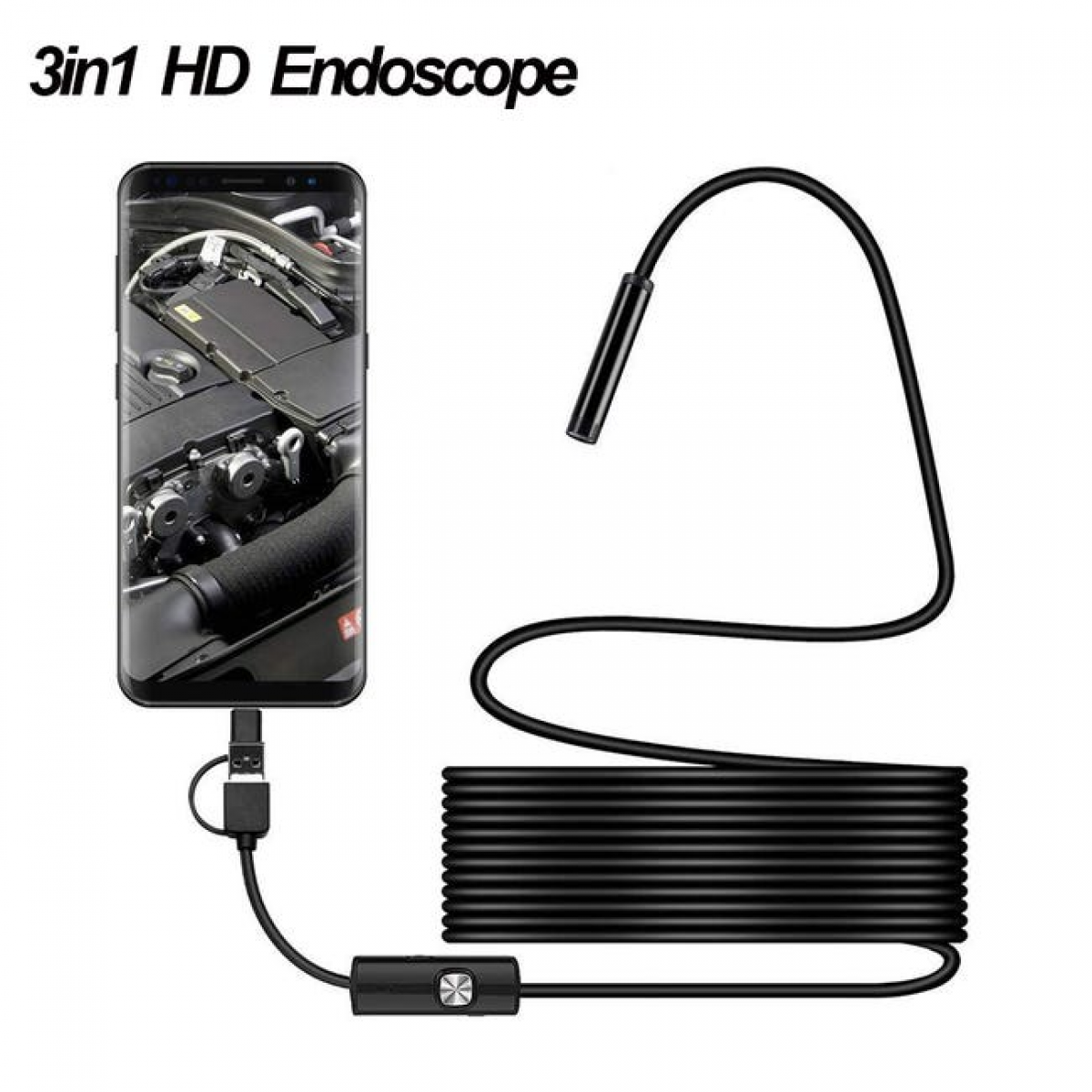 Caméra endoscope pour téléphone portable objectif de cordon de 1,5 m ...