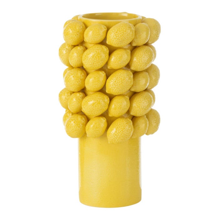 Vase Déco en Céramique "Citron" 34cm Jaune | Leroy Merlin