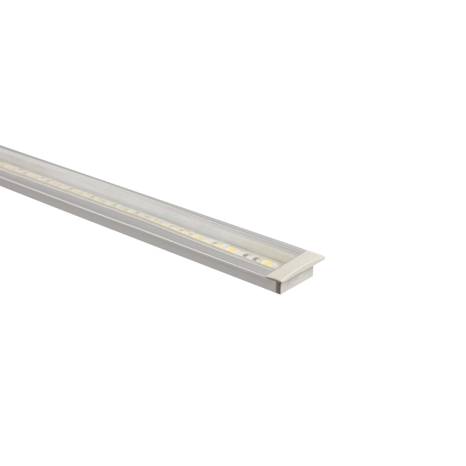 Ledkia Profilo in Alluminio da Incasso con Copertura Continua per Strisce LED fino a 12 mm ...