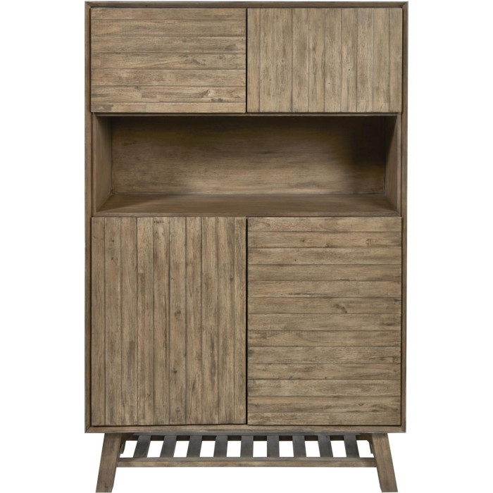 Vitrine 4 Portes & 1 Niche "Mirano" 150cm Marron | Leroy Merlin