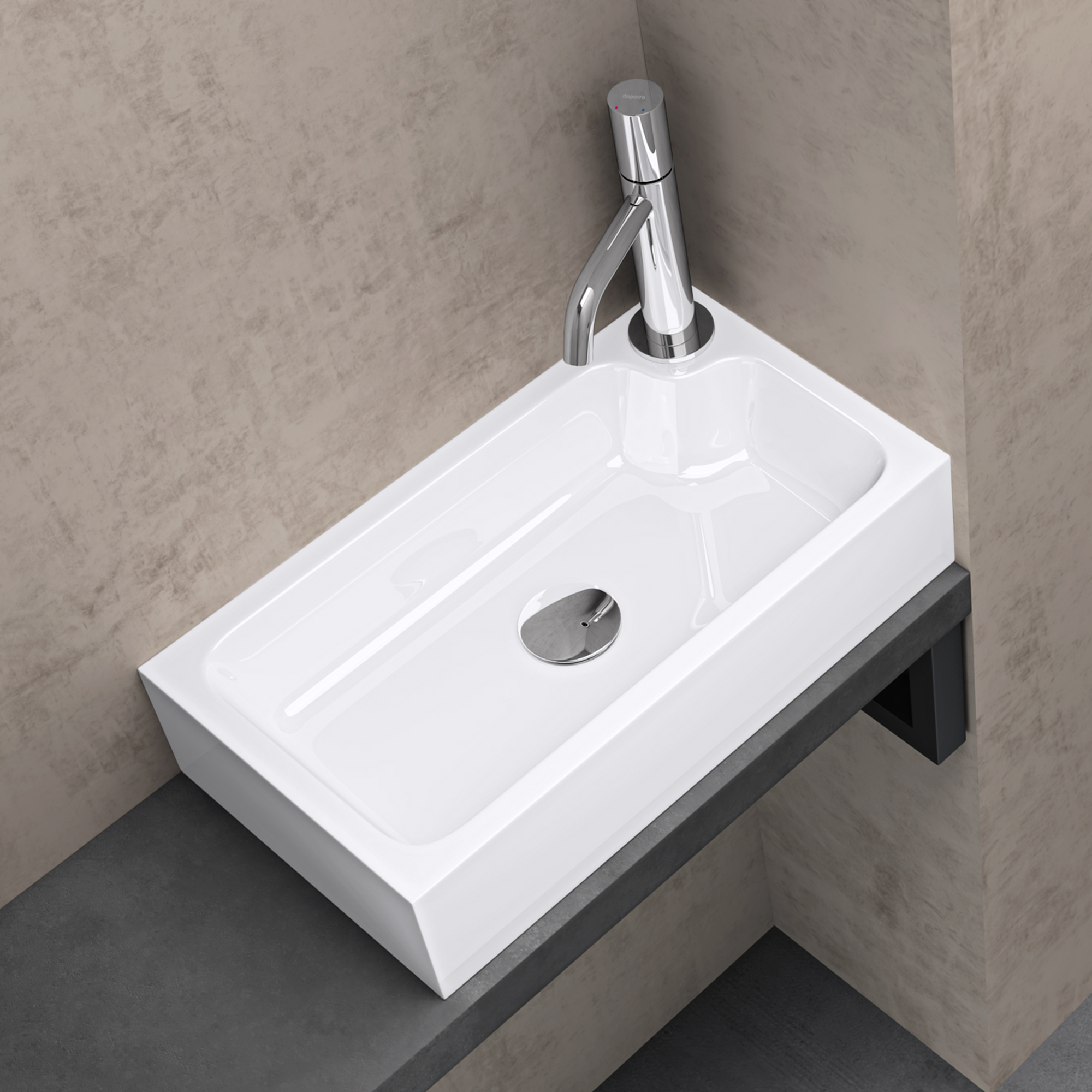 Doporro Lavabo Vasque à Poser Lave Mains en Solid Surface Colossum 101 ...