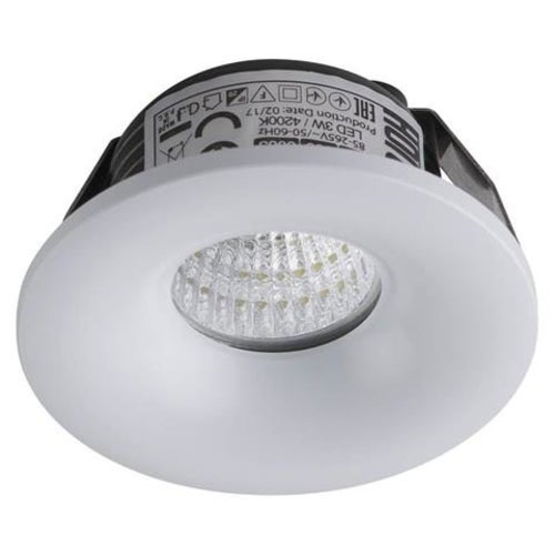Mini foco LED 3W fijo redondo Blanco | Leroy Merlin