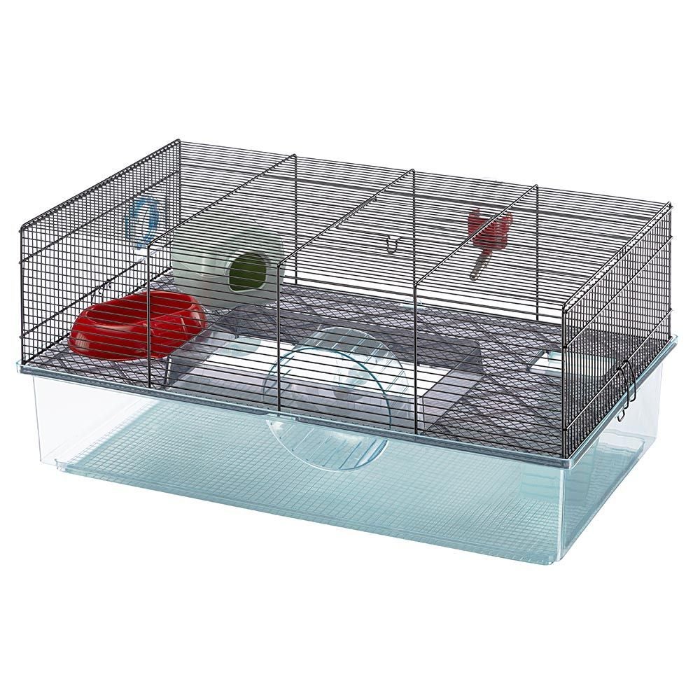 Ferplast Cage pour hamsters FAVOLA maisonnette pour petits rongeurs plastique robuste et metal 2 etages accessoires inclus Leroy Merlin