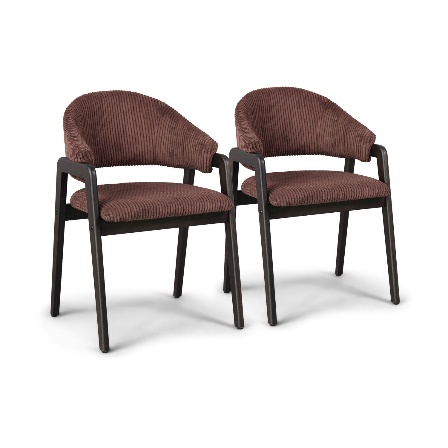 Canberra Corduroy - Pareja de 2 sillones de madera maciza de Parawood y ...