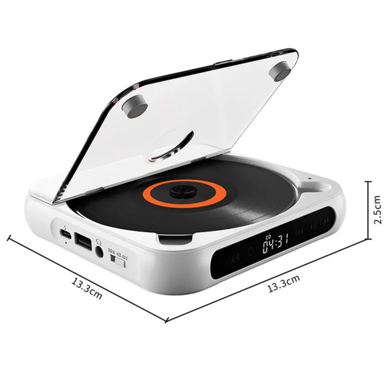 BRIGHTAKE Lecteur CD Bluetooth Slim – Audio Portable Haut de Gamme ...