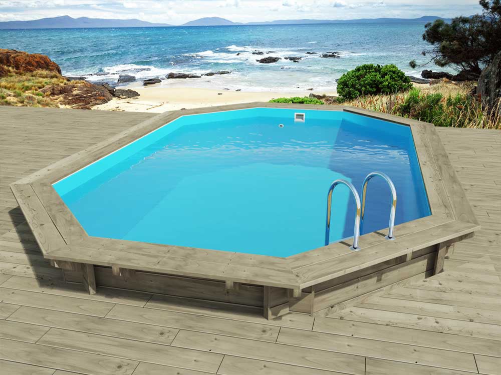 Piscine hors sol bois, Florida 130, 6.57 x 4.57 x 1.31 m | Leroy Merlin
