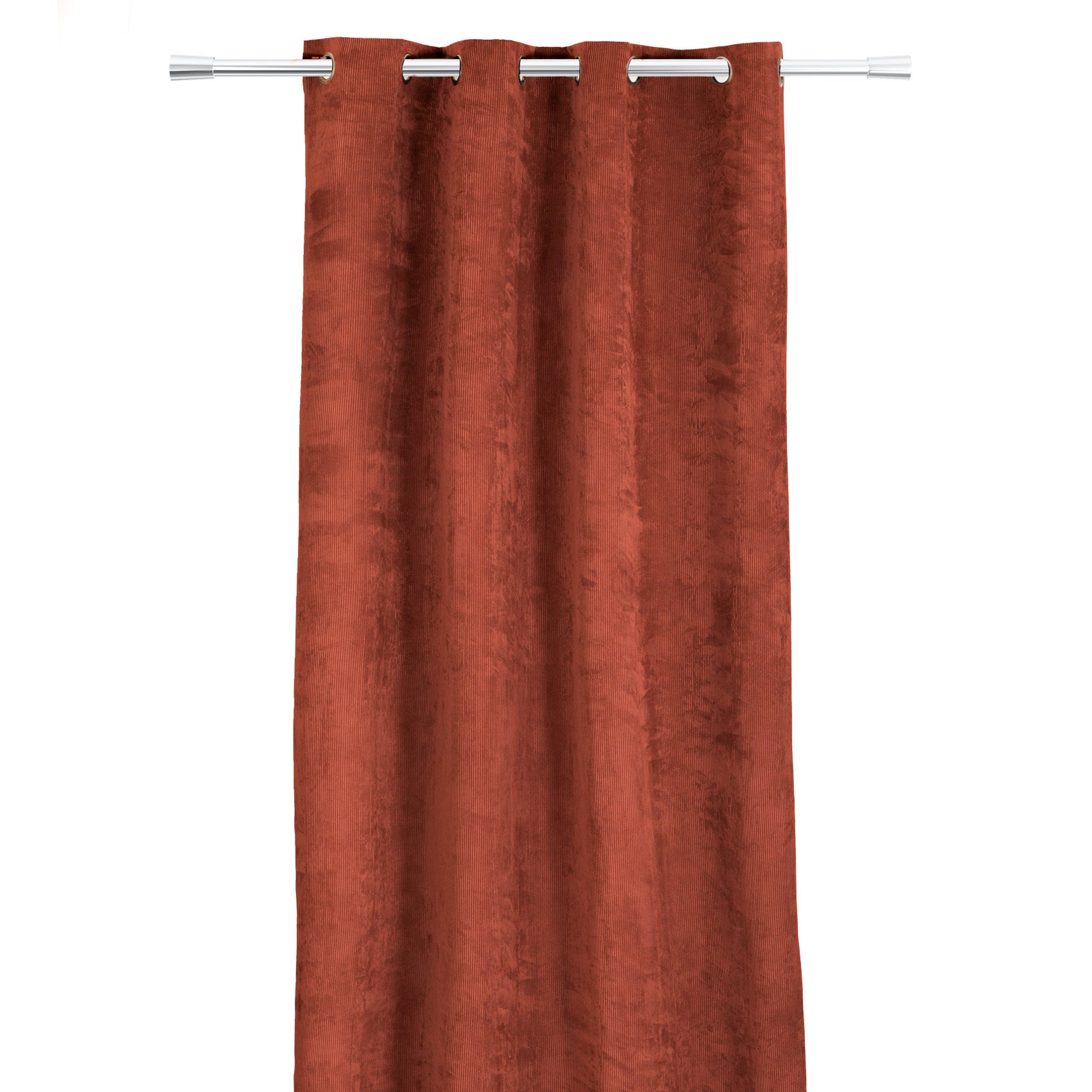 Rideau en velours côtelé occultant et thermique - Cuivre - 140x260 cm ...
