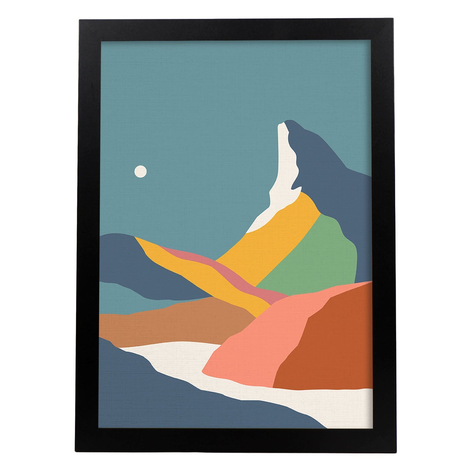 Affiches Avec Des Montagnes De Couleur. Feuille De Décoration 'mountain ...